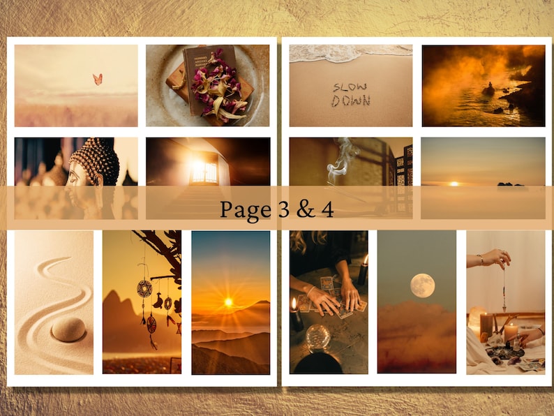 Printable Vision Board Kit , Spiritual Vision Board Printables , Bronze ...