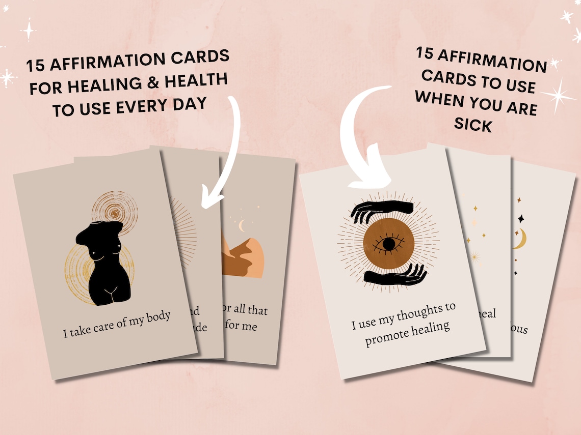 Affirmation Cards for Healing Self Healing Affirmation Cards - Etsy
