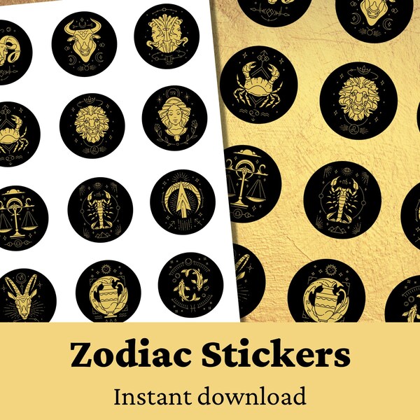 Zodiac Stickers - Etsy
