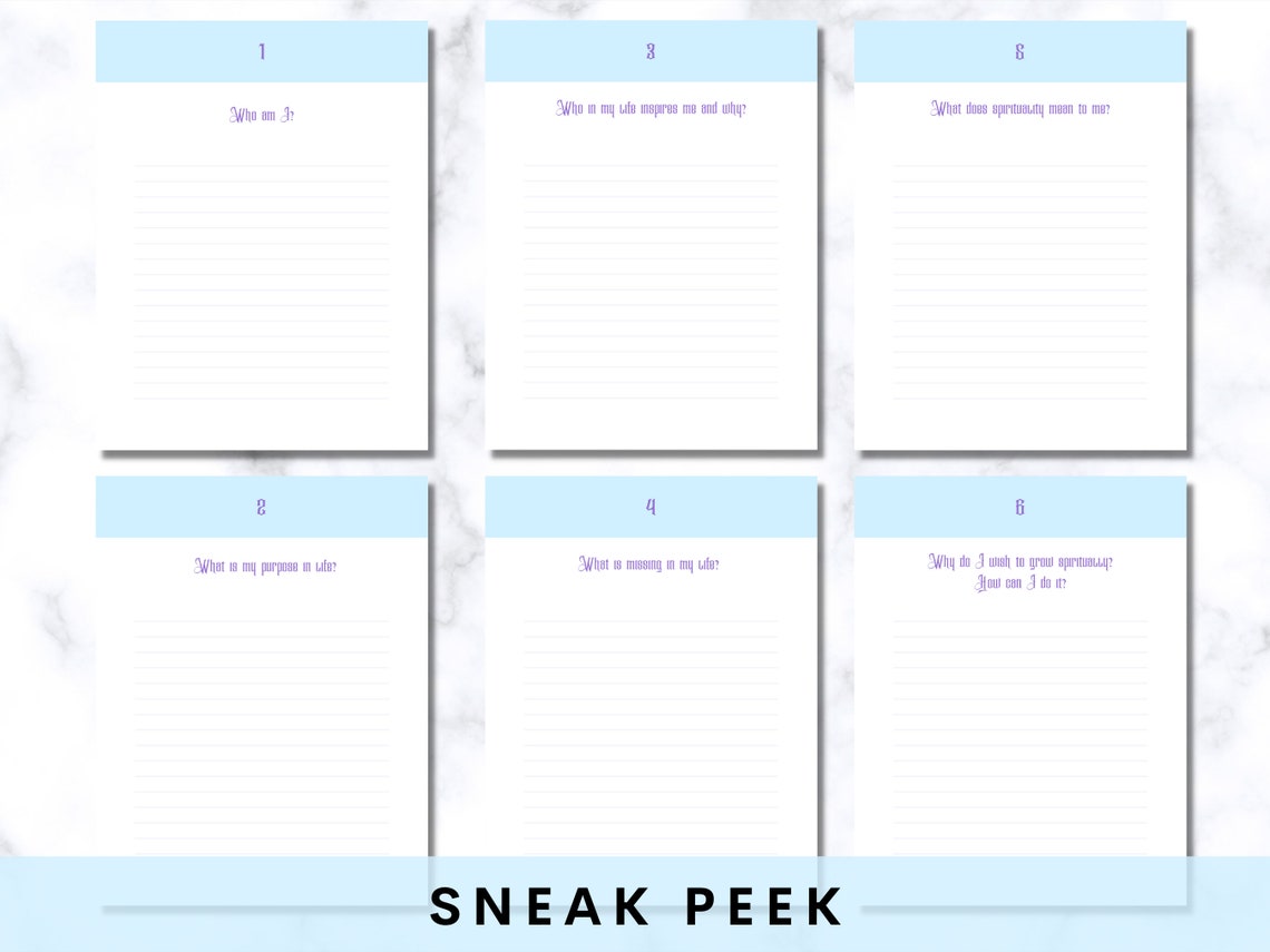 Spiritual Journal Prompts Printable 45 Spiritual Journey | Etsy