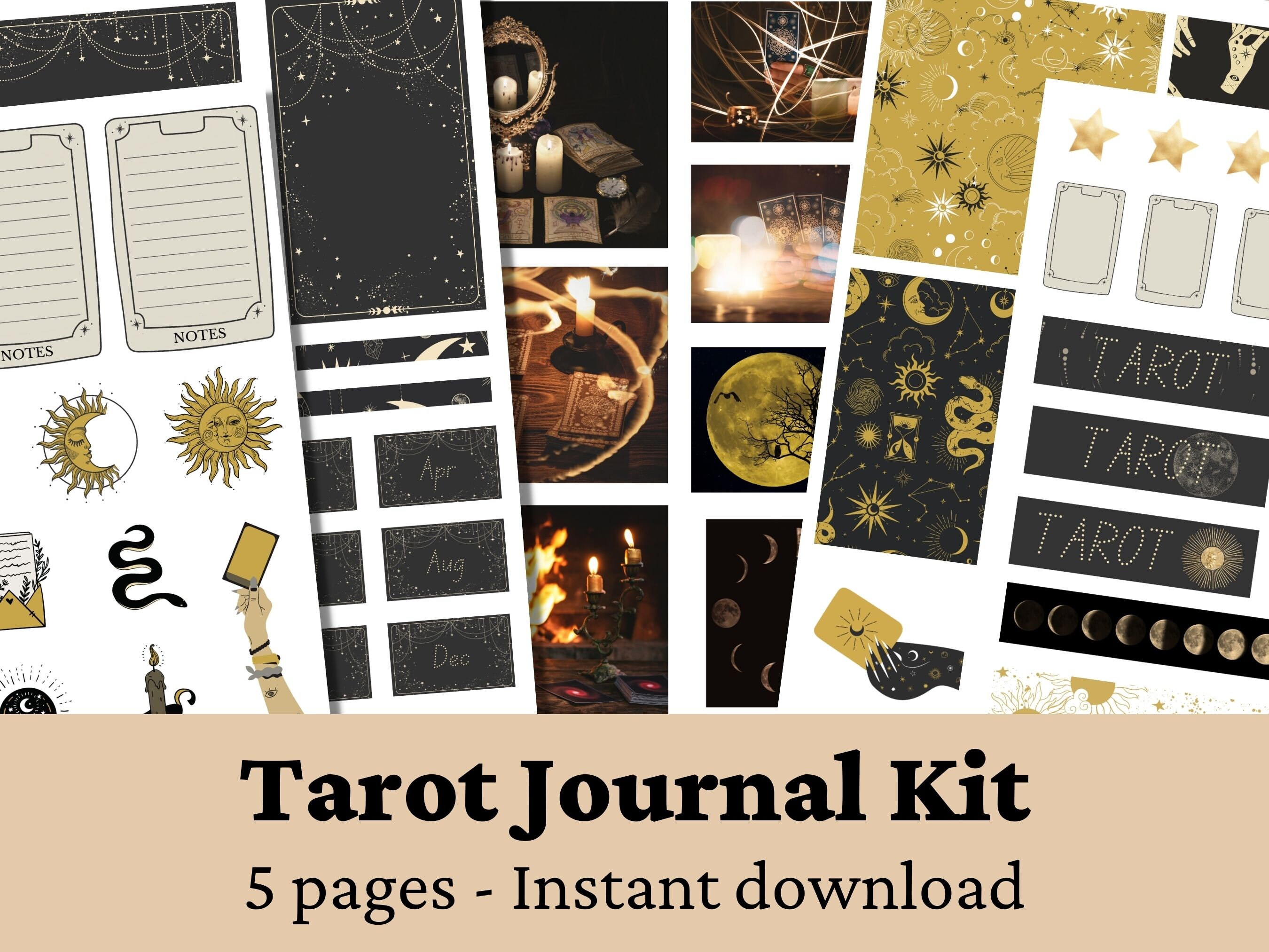 Tarot Card Journal Stickers Tarot Stickers Full Set Bullet - Etsy