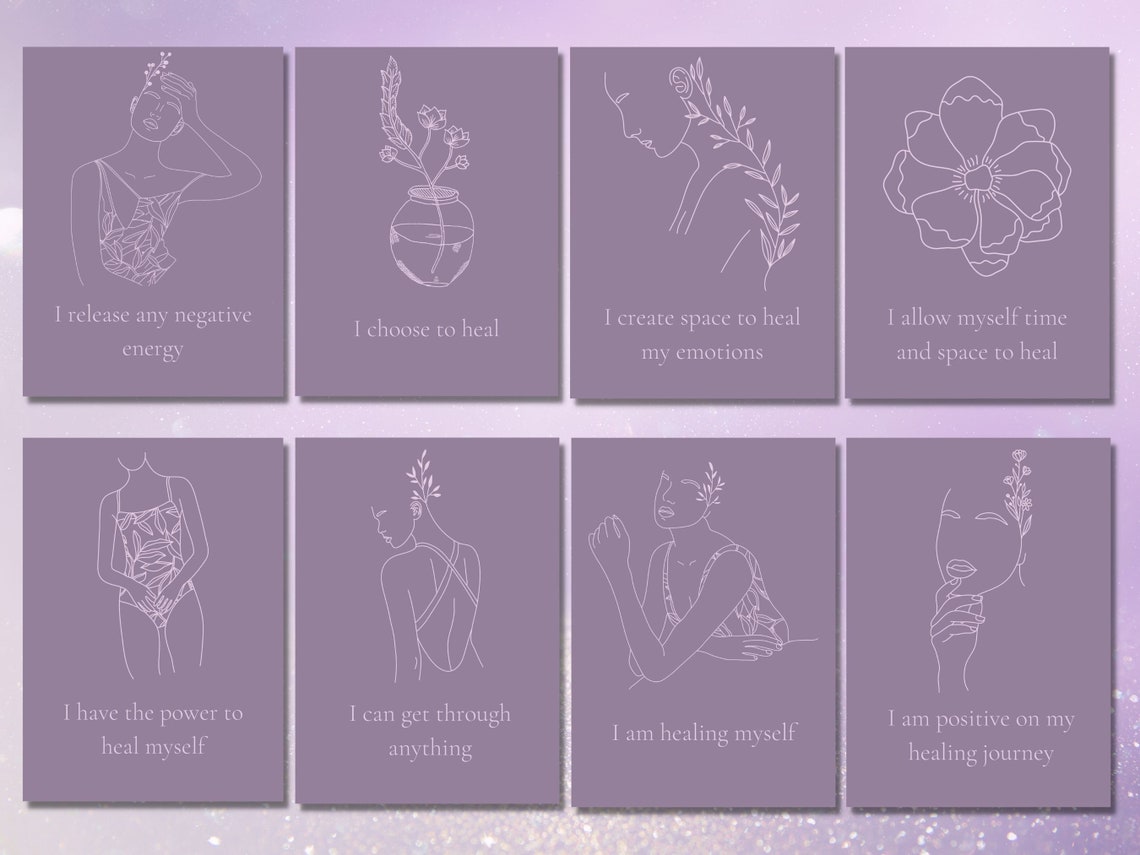 Printable Affirmation Cards for Healing | 30 Emotional Healing ...