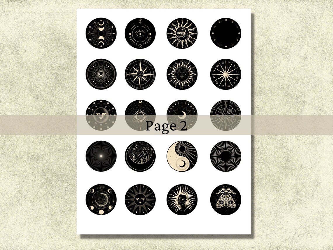 Mystic Stickers Printable | Zodiac Sticker Set | Spiritual Witchy ...