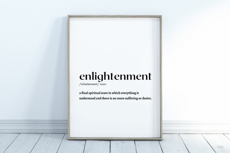Spiritual Enlightenment Definition Print Printable - Etsy