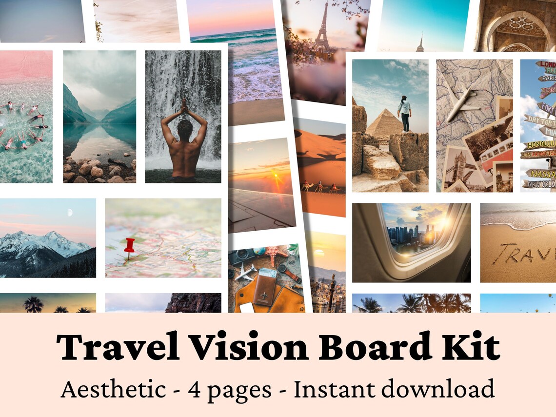 Printable Vision Board Kit , Travel Printables , Traveling Kit Photo ...