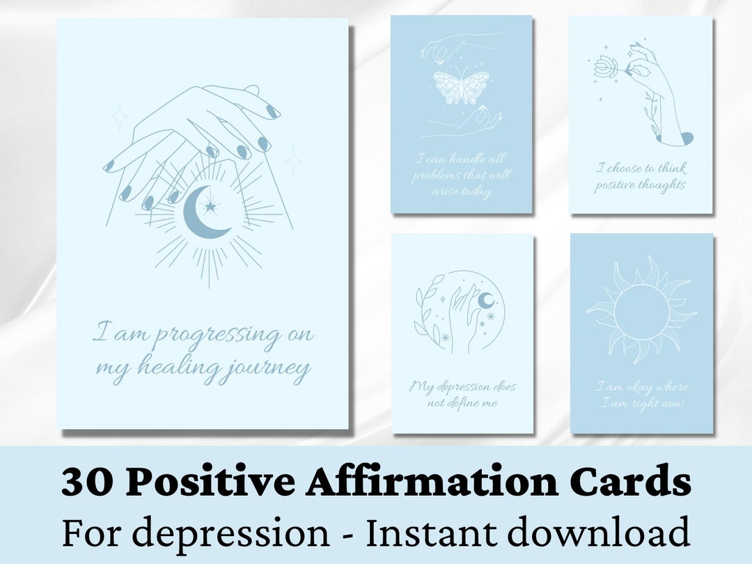Affirmations Cards for Depression | Depression Affirmation Cards ...