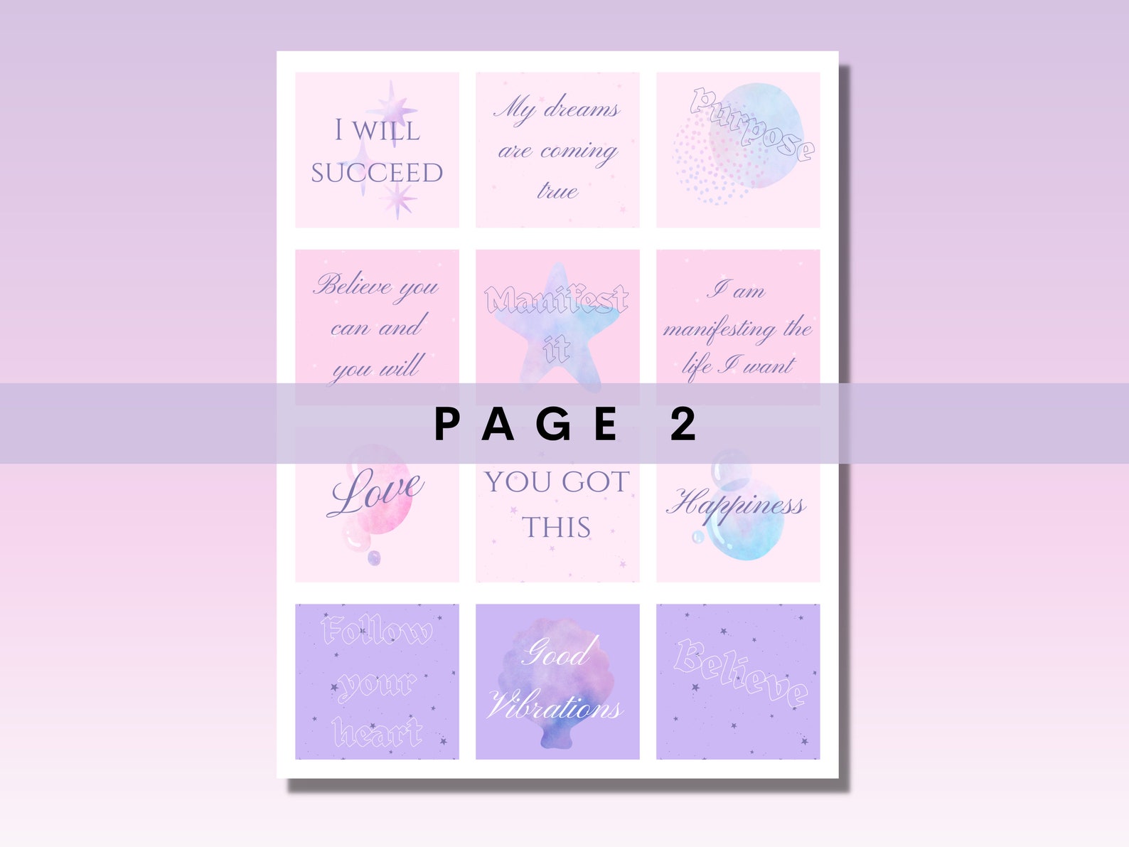 Vision Board Printables Printable Vision Board Kit - Etsy