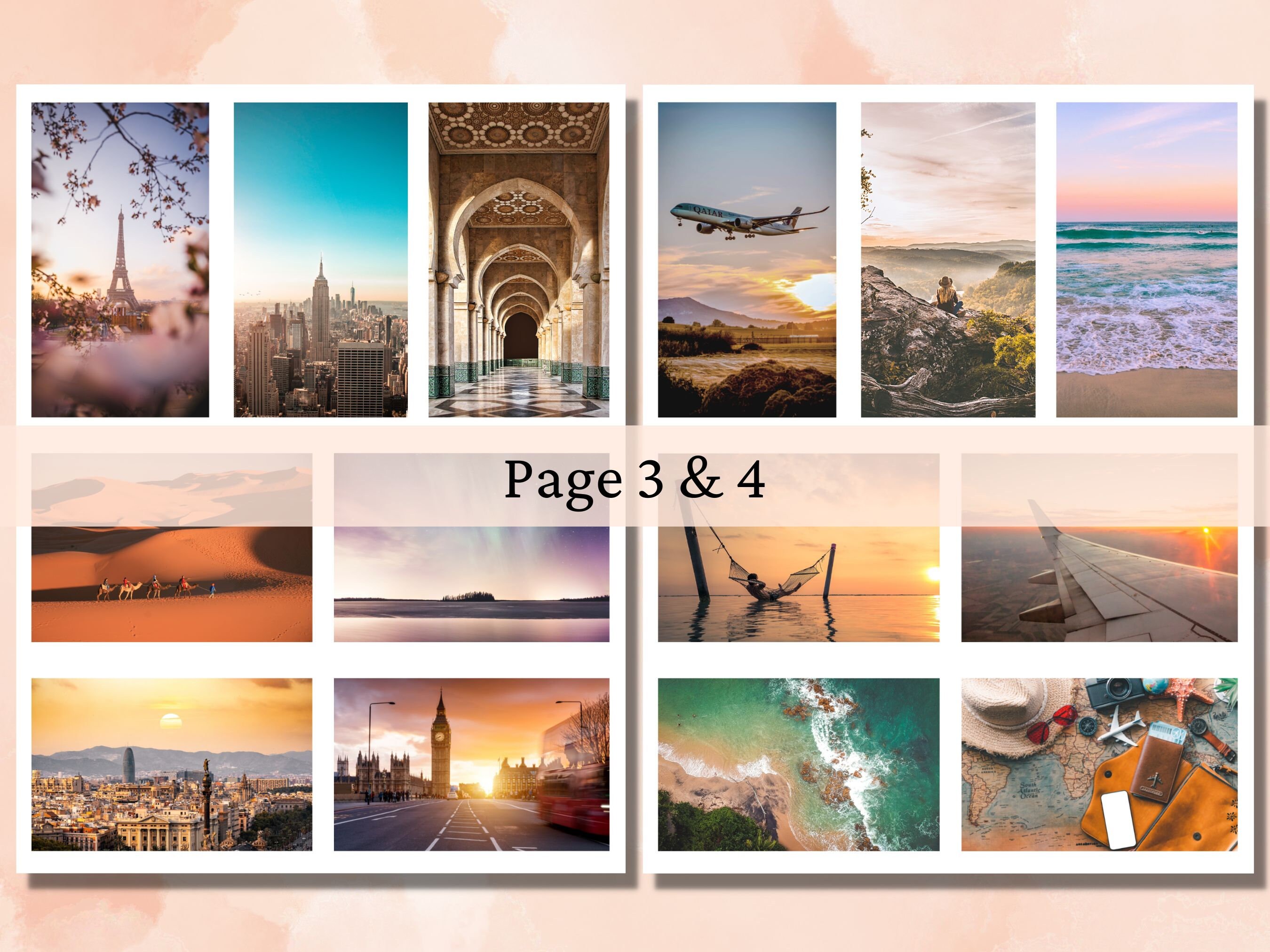 Printable Vision Board Kit , Travel Printables , Traveling Kit Photo ...