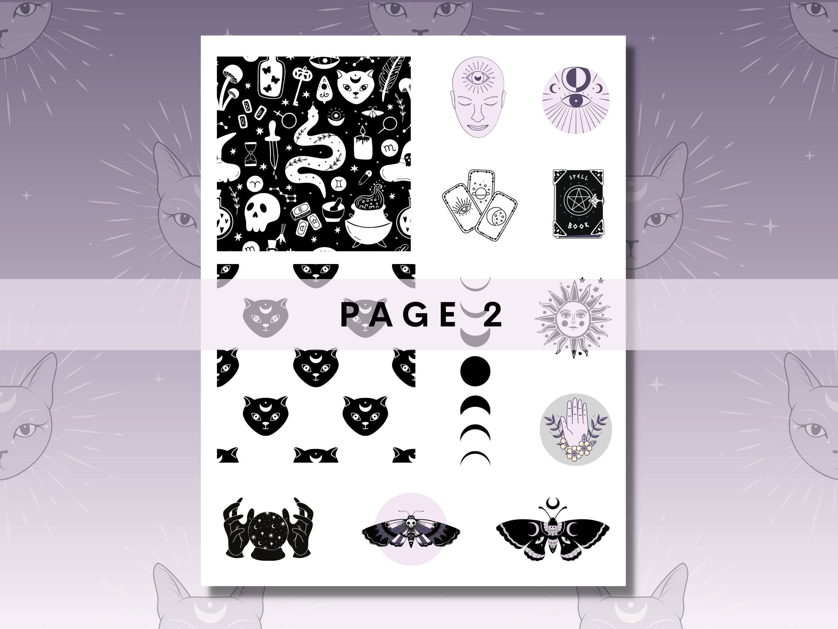 Mystic Stickers Journal Kit Printable Witchy Sticker Pack - Etsy
