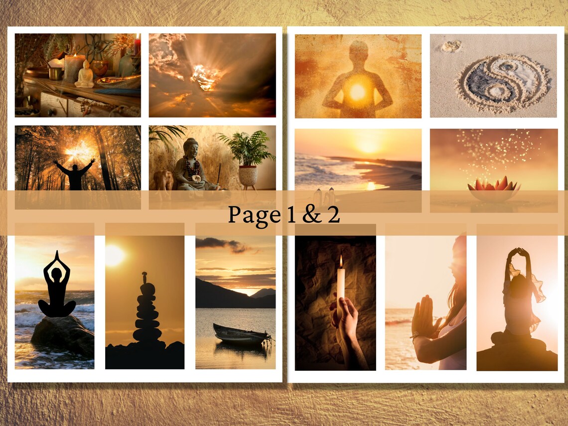 Printable Vision Board Kit , Spiritual Vision Board Printables , Bronze ...