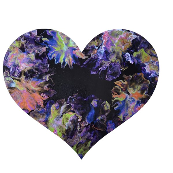 Acrylic Heart Painting - Etsy