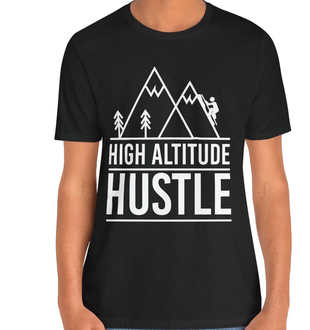 High Altitude Hustle Bouldering Tee, Sport Climber Gift, Mountain ...