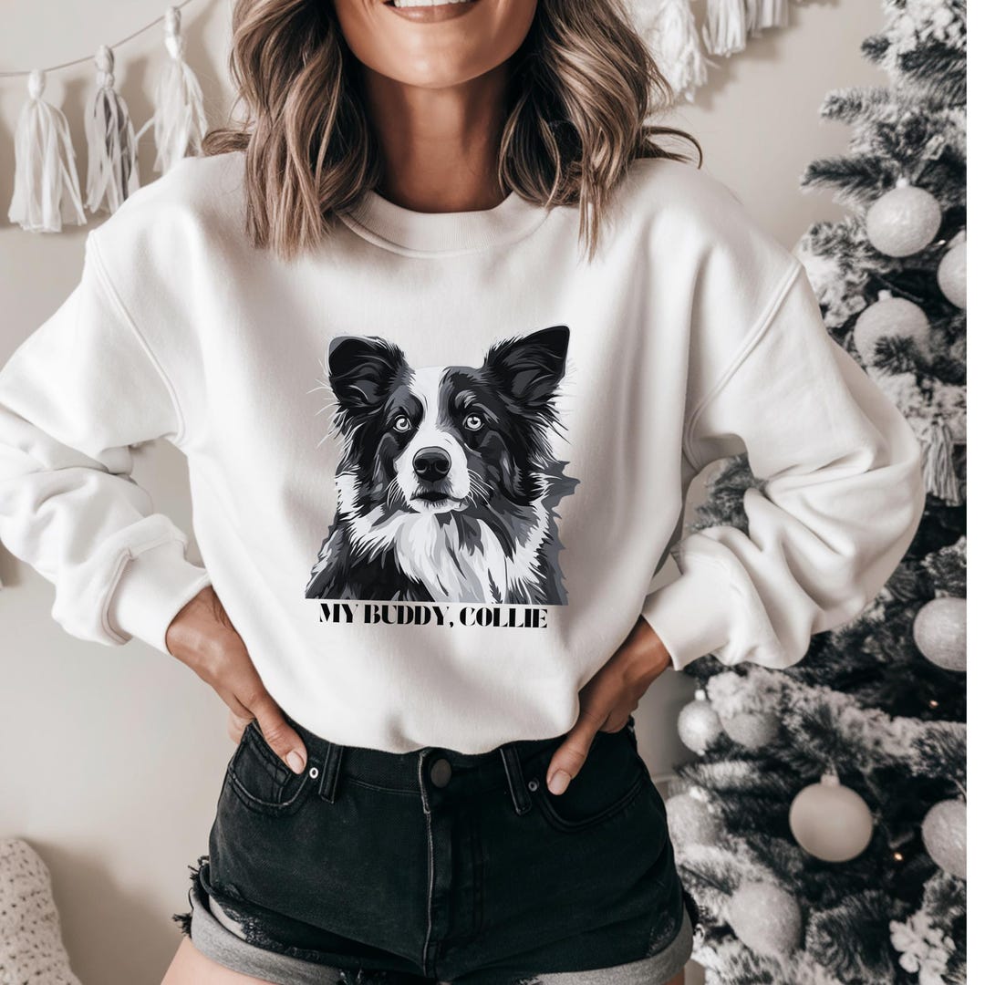 Border Collie Pop Art T Shirt. Border Collie Gift. Border Collie Lover ...