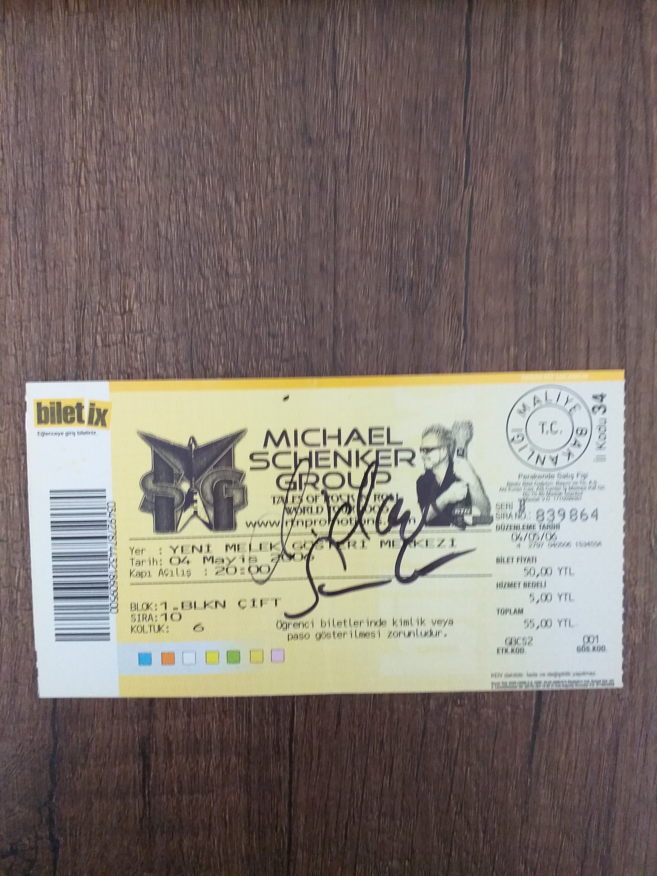 Signed Michael Schenker Poster Concert Ticket and Setlist - Etsy
