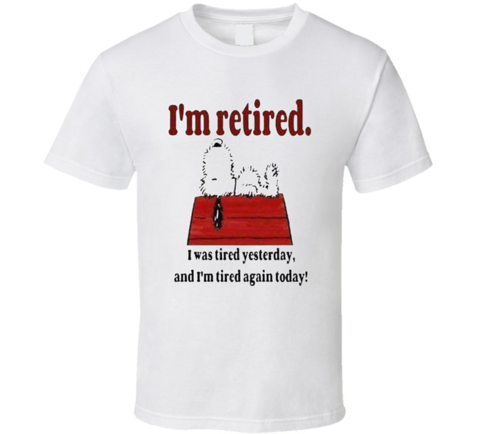 Snoopy I'm Retired T Shirt | Etsy