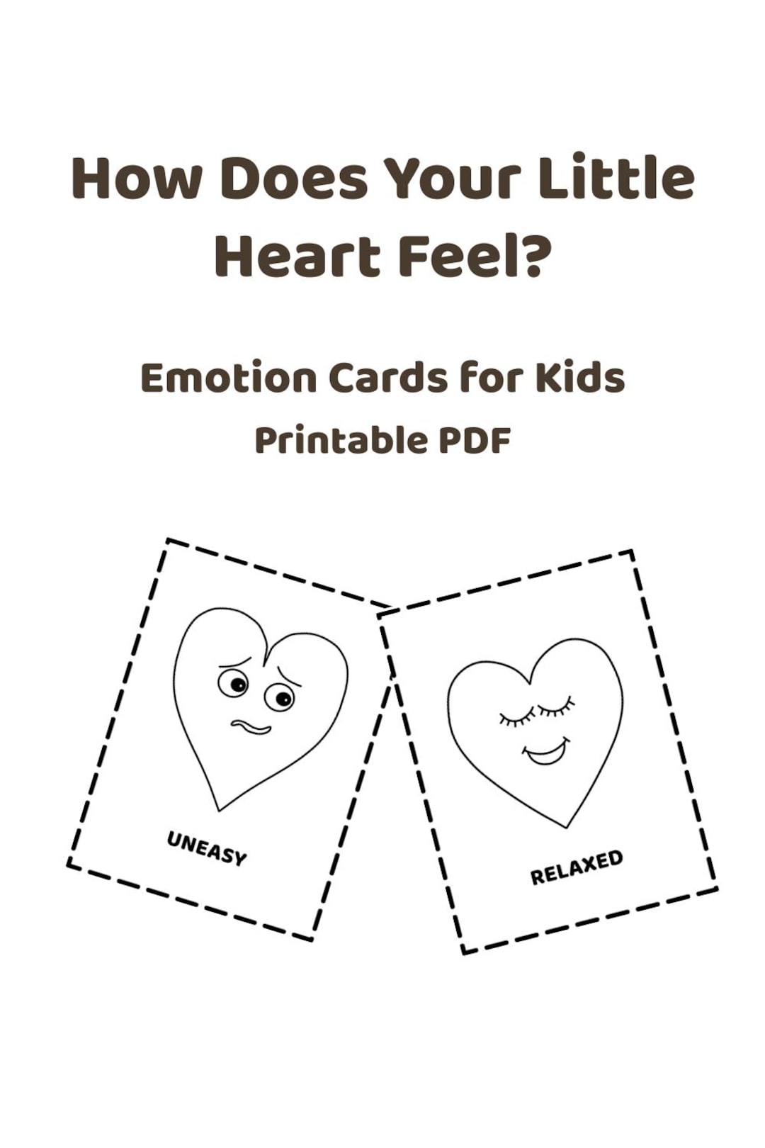How Does Your Little Heart Feel? – Emotion Cards for Kids | Printable ...