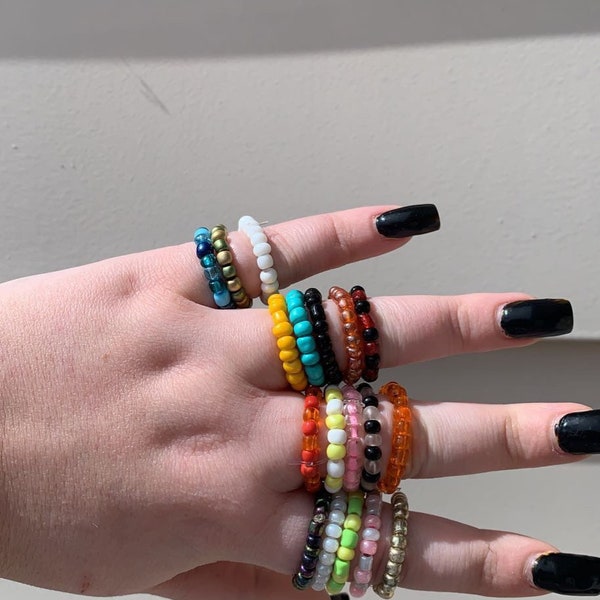 Beaded Rings - Etsy