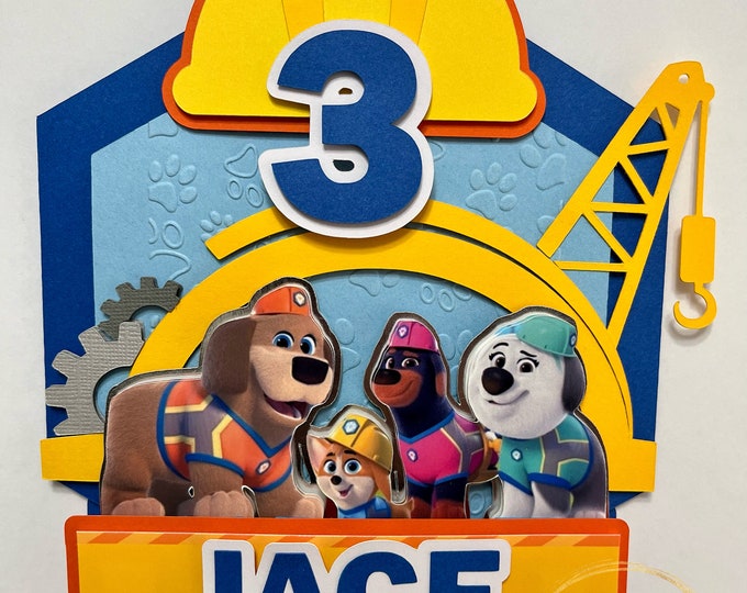 Pupstruction Inspired Cake Topper, Pupstruction Birthday, Birthday Cake ...