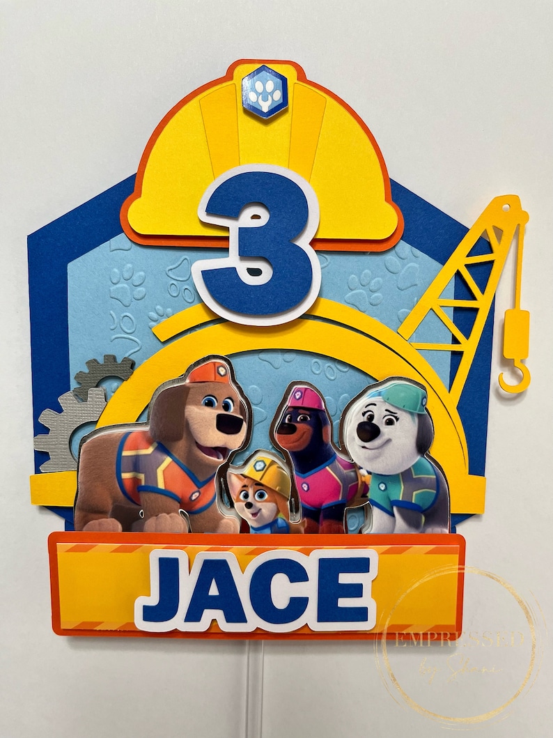 Pupstruction Inspired Cake Topper, Pupstruction Birthday, Birthday Cake ...