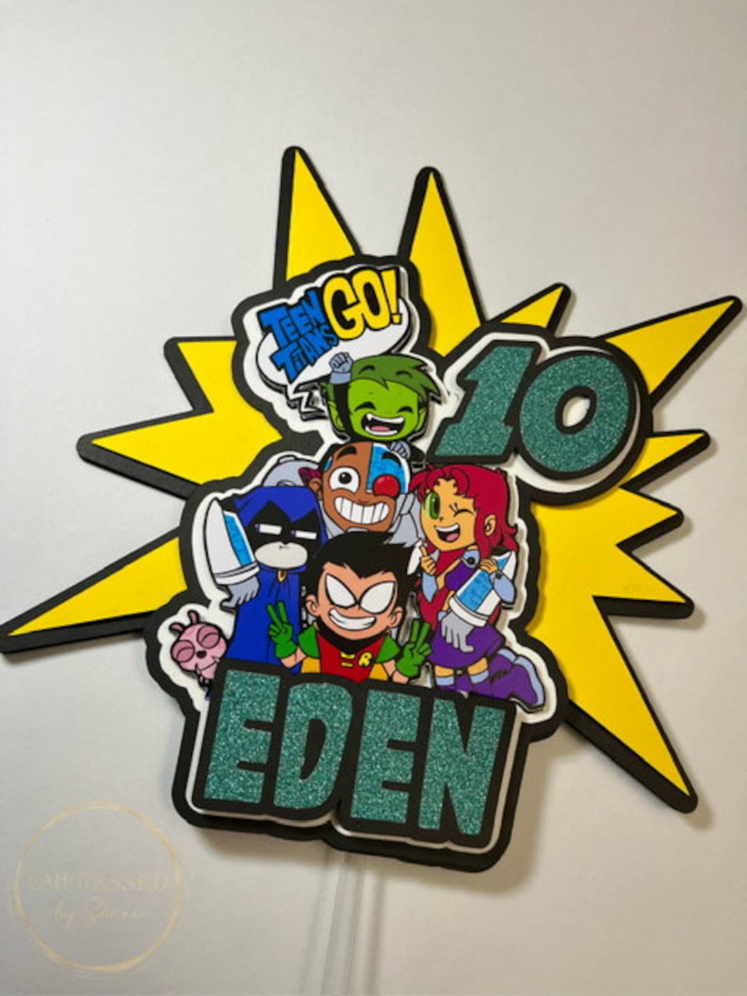 Teen Titans Go Inspired Cake Topper, Teen Titans Birthday, Birthday ...