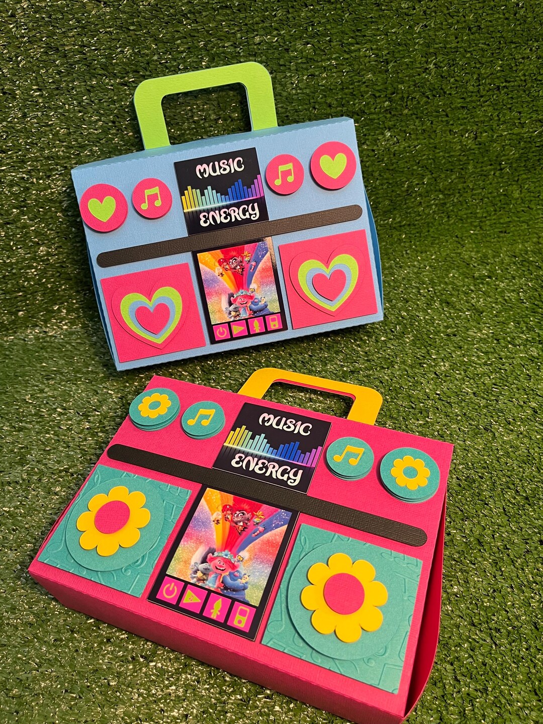 Troll Inspired Boombox Favor Box, Troll Birthday Favors, Troll Themed ...