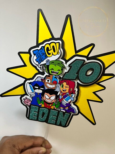 Teen Titans Go Inspired Cake Topper, Teen Titans Birthday, Birthday ...