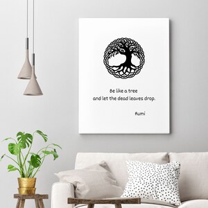PRINTABLE Rumi Inspirational Quote, Rumi Quote Be Like a Tree DIGITAL ...