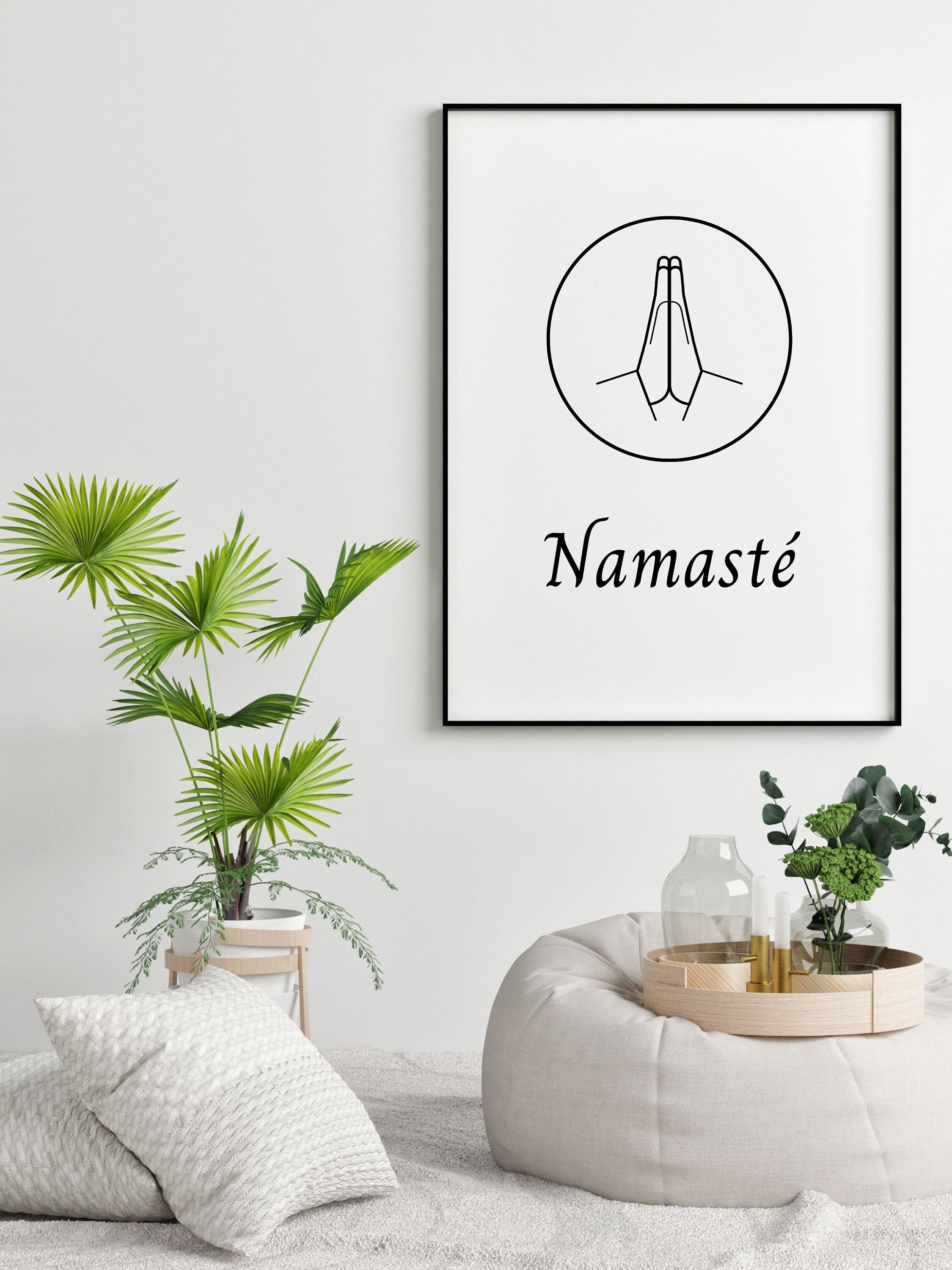 Namaste Symbol DIGITAL Print, Minimalist Namaste Print, Namaste ...