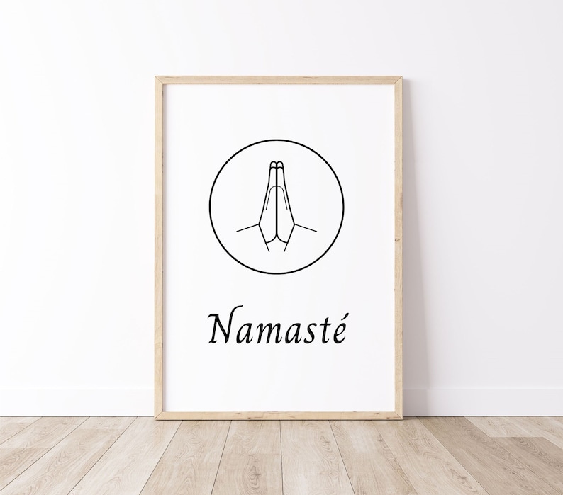Namaste Symbol DIGITAL Print, Minimalist Namaste Print, Namaste ...
