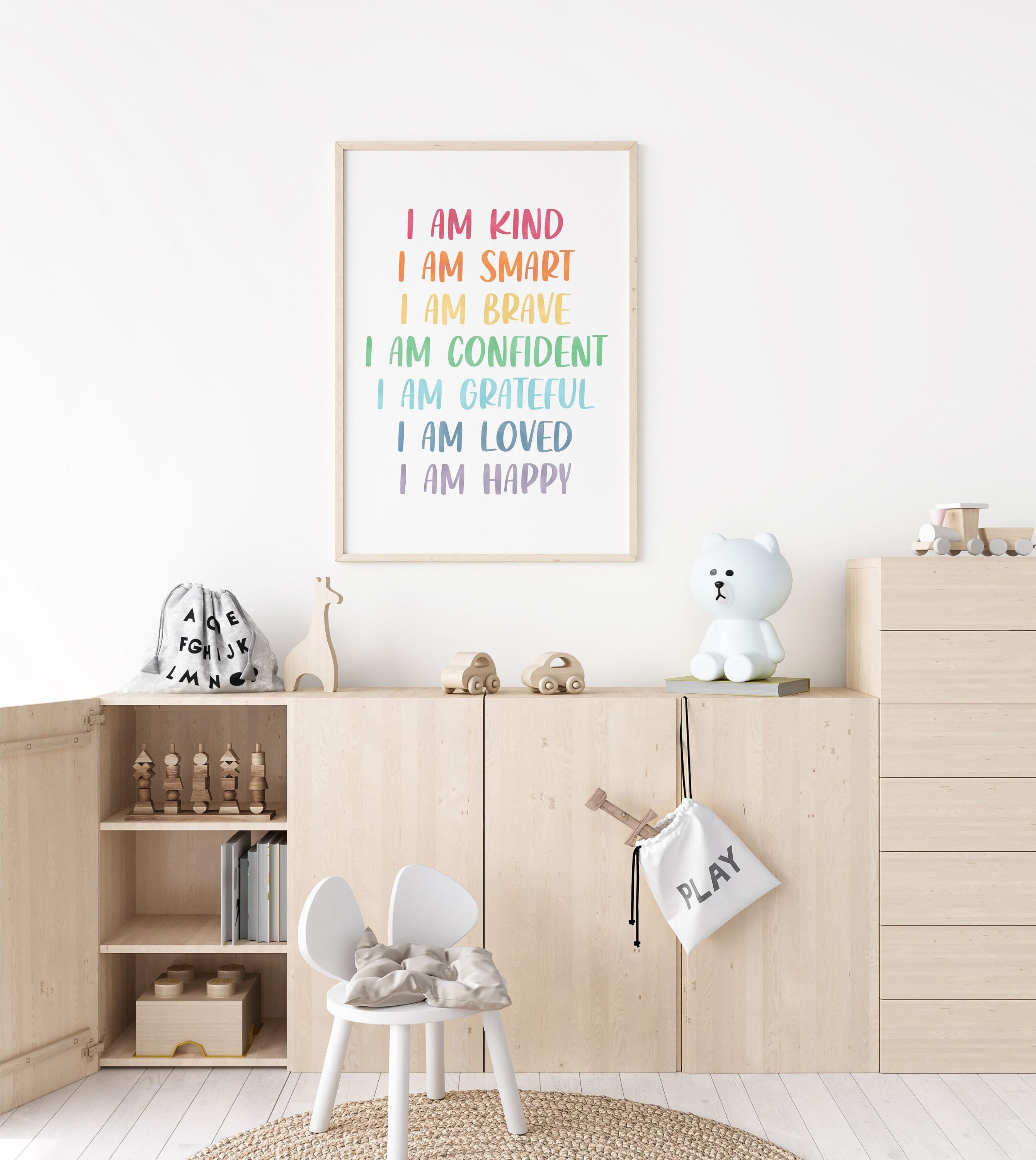 Rainbow Affirmations for Kids, Rainbow Affirmations DIGITAL Print ...