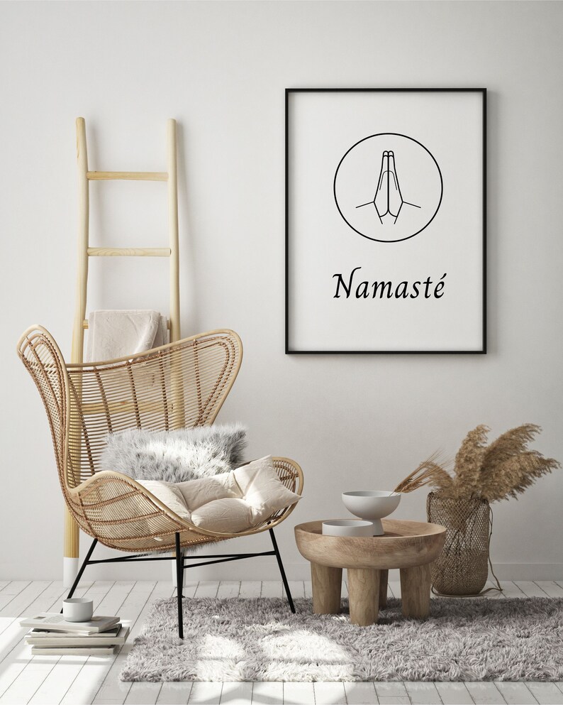 Namaste Symbol DIGITAL Print, Minimalist Namaste Print, Namaste ...