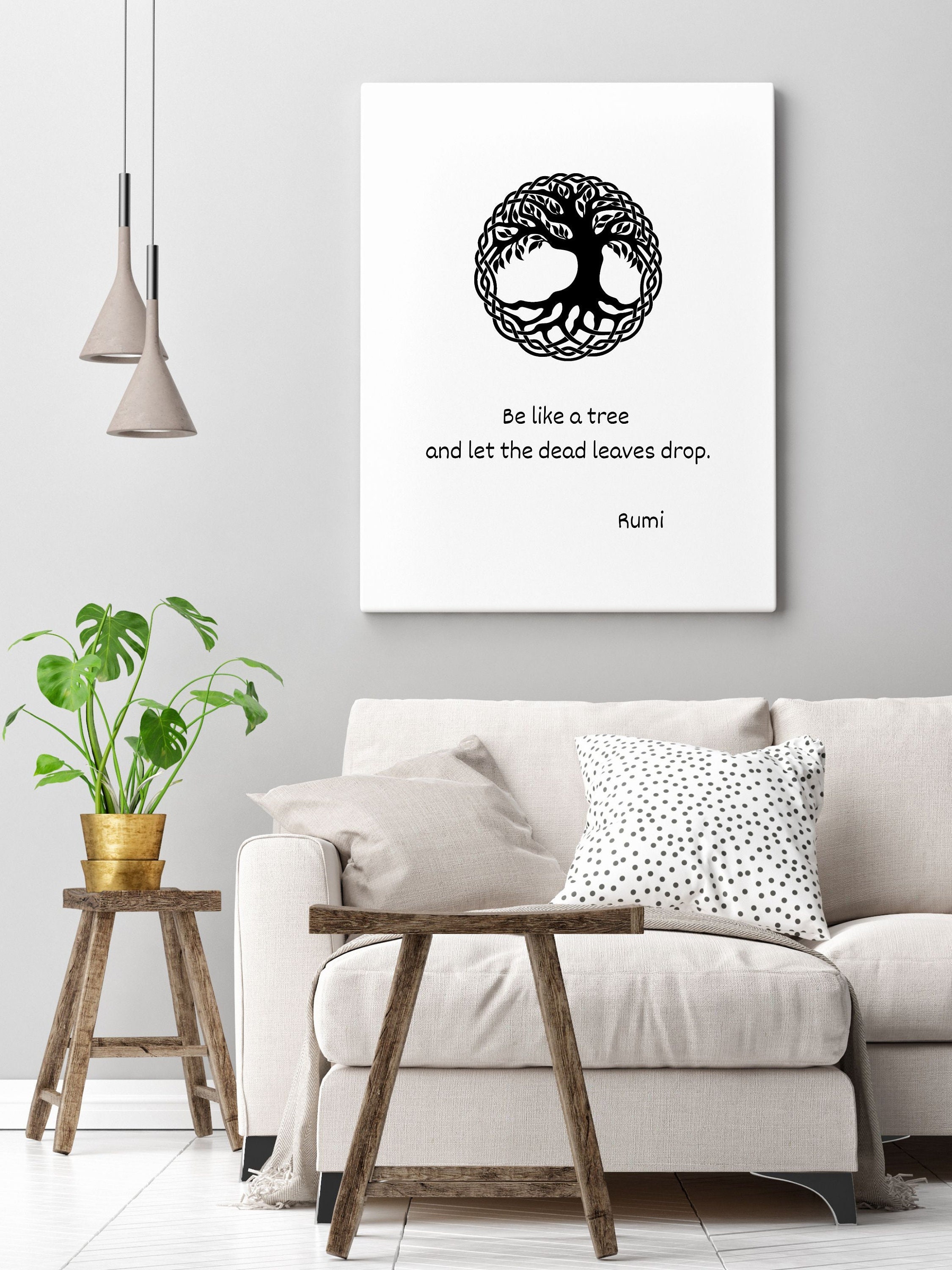 PRINTABLE Rumi Inspirational Quote, Rumi Quote Be Like a Tree DIGITAL ...