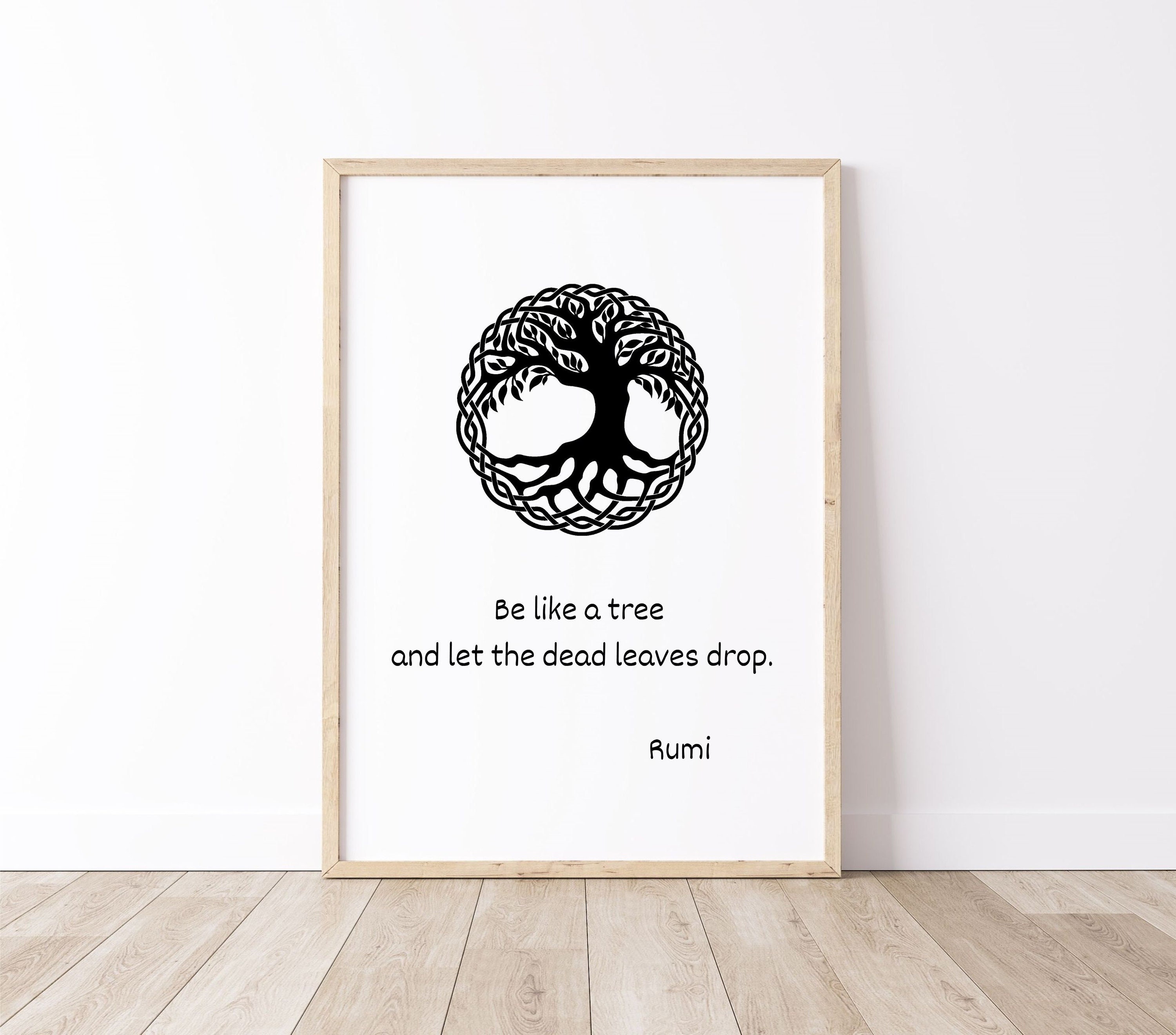 PRINTABLE Rumi Inspirational Quote, Rumi Quote Be Like a Tree DIGITAL ...