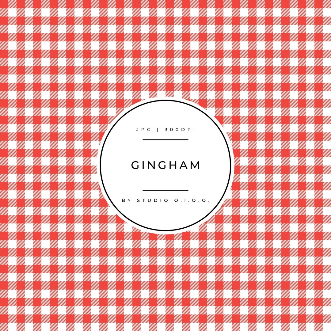 Red Gingham Seamless Pattern, Digital Paper (JPG) - Etsy