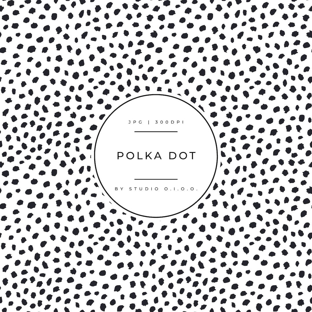 Black White Polka Dot Digital Paper | Polka Dot Seamless File | Dots ...