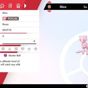 Poké Ball Plus Mew EVENT 6IV - Pokémon Let's Go Sw/sh BD/SP S/V Home ...