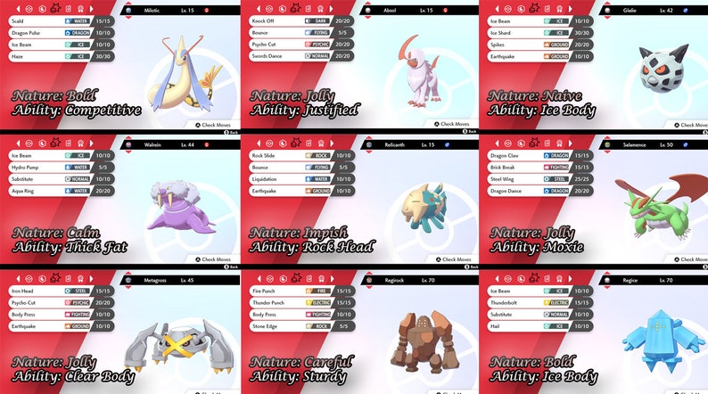 Shiny Generation 3 Pokemon Sword/shield switch Fast - Etsy
