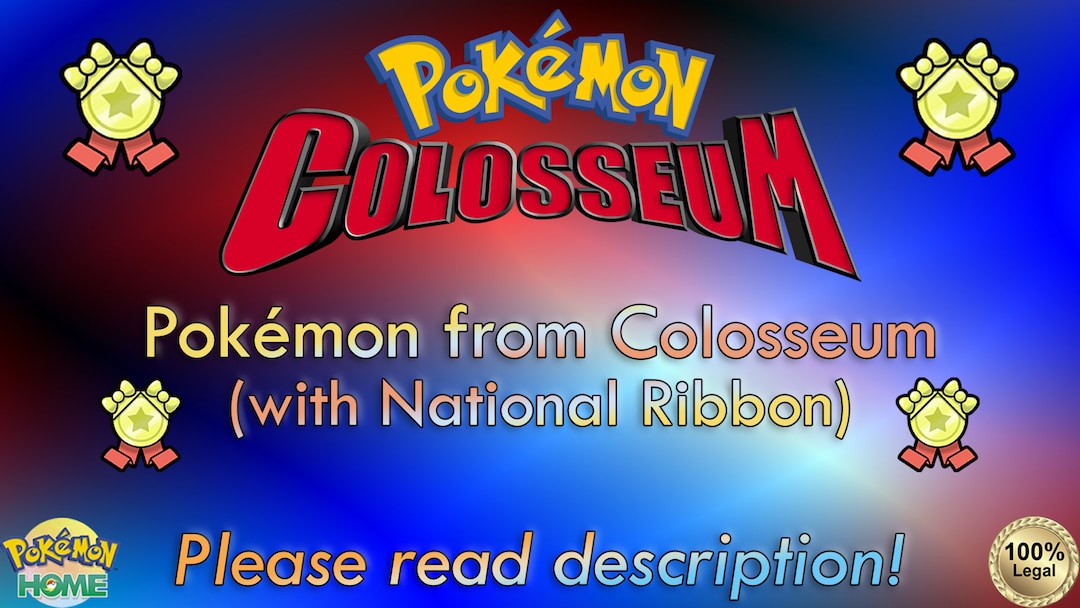 Colosseum Pokémon National Ribbon - Switch Games | HOME (100% Legal) - Etsy