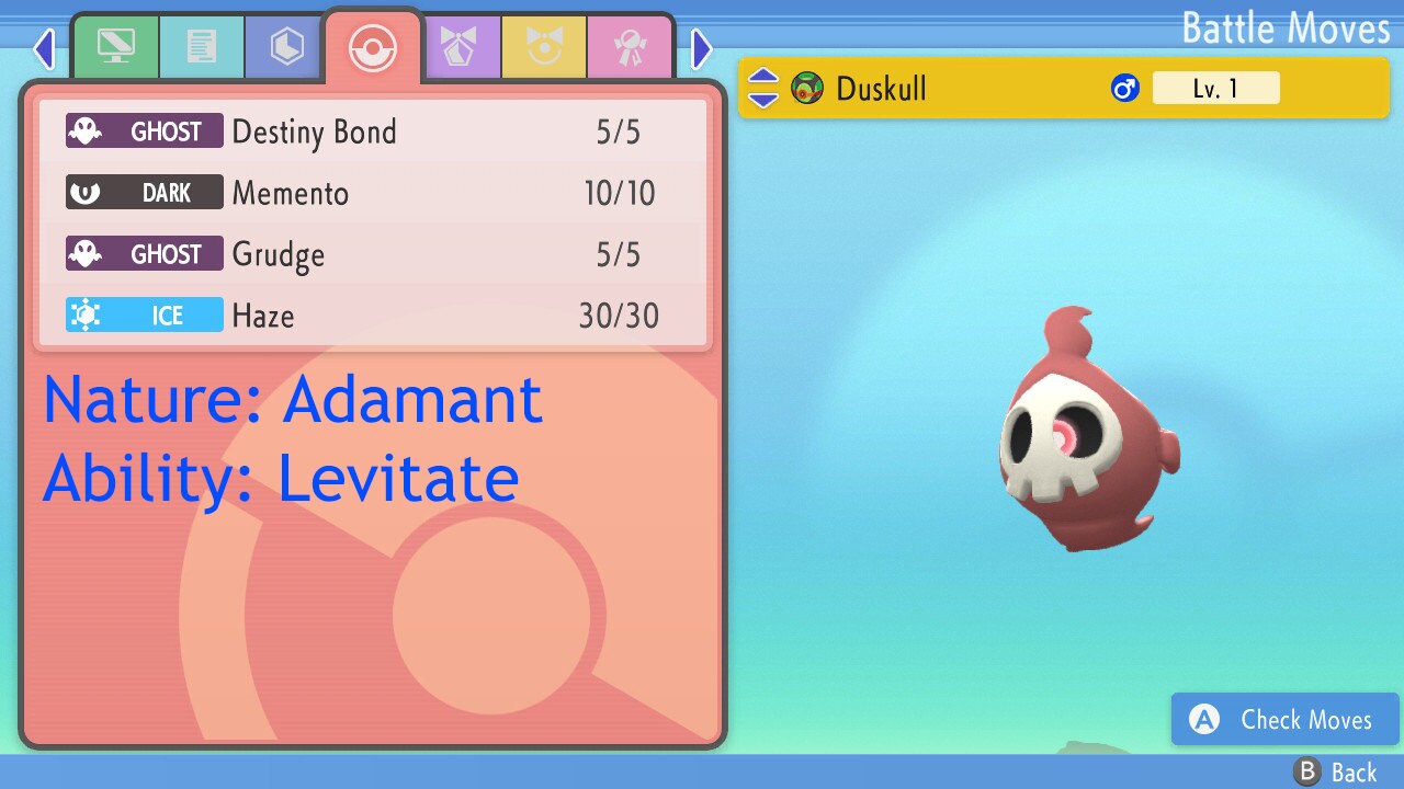 Shiny Duskull Card