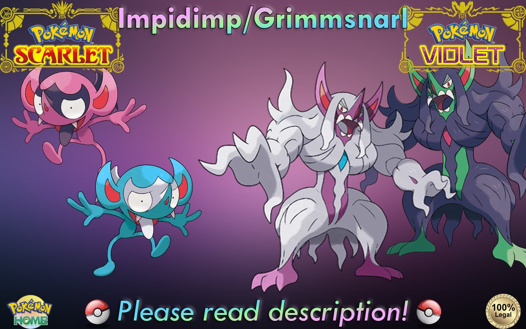 Shiny/non-shiny Impidimp/grimmsnarl 6IV Pokémon - Etsy