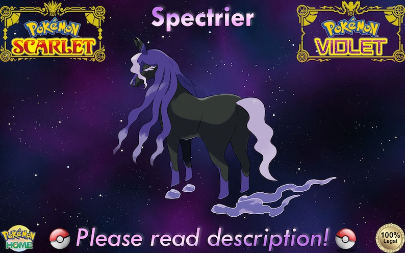 Non-shiny Spectrier 6IV Pokémon Scarlet/violet 100% Legal - Etsy