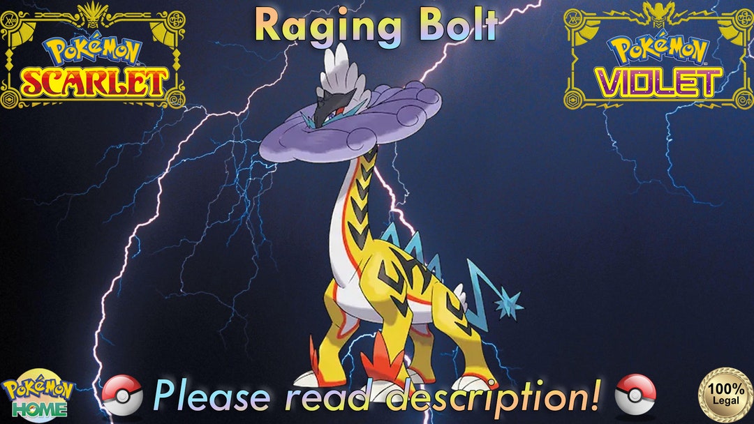 Non-shiny Raging Bolt 6IV Pokémon Scarlet/violet 100% Legal - Etsy