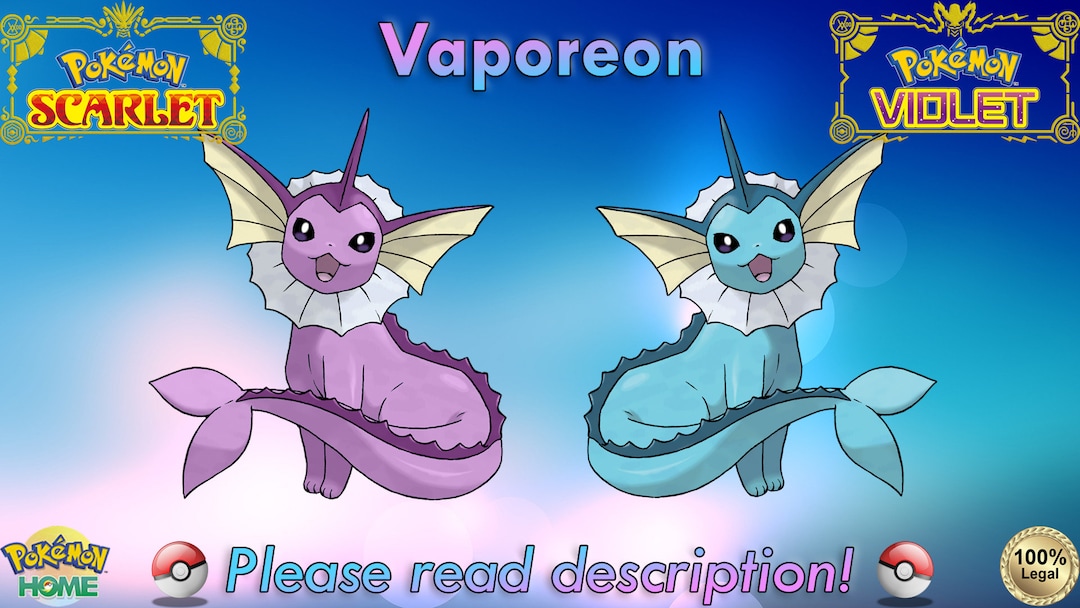Pokemon Shiny Vaporeon Card
