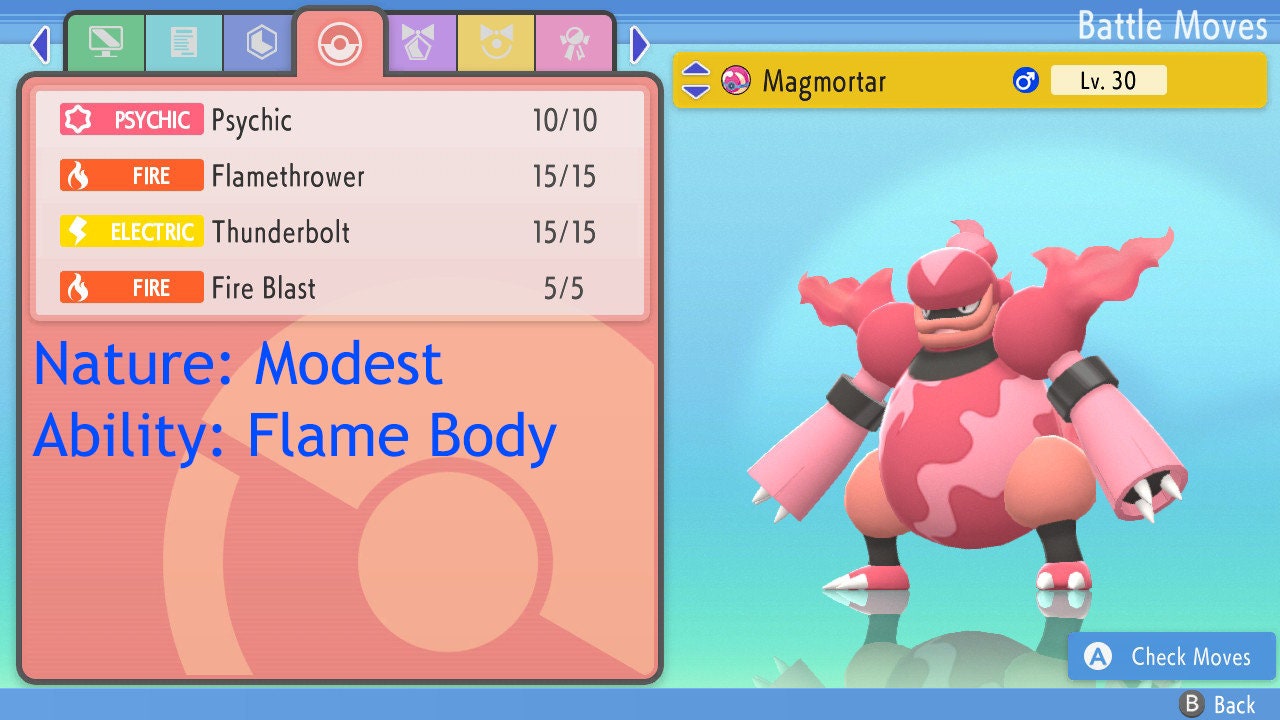 Pokemon Magmortar Shiny