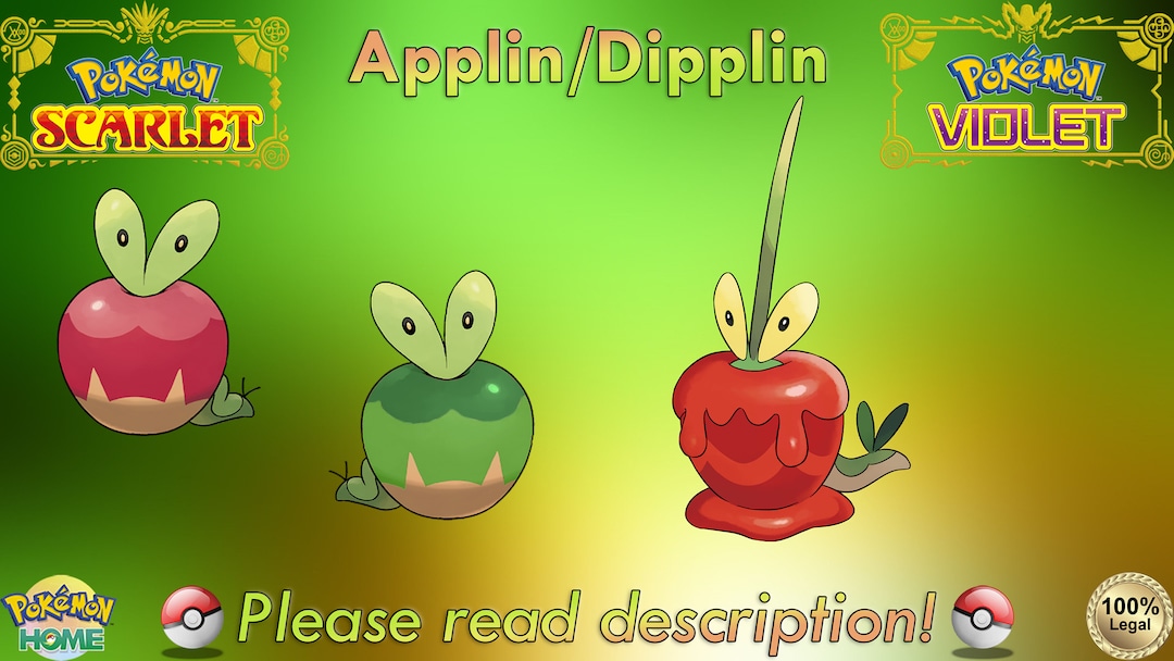 Shiny/non-shiny Applin/dipplin 6IV Pokémon Scarlet/violet - Etsy