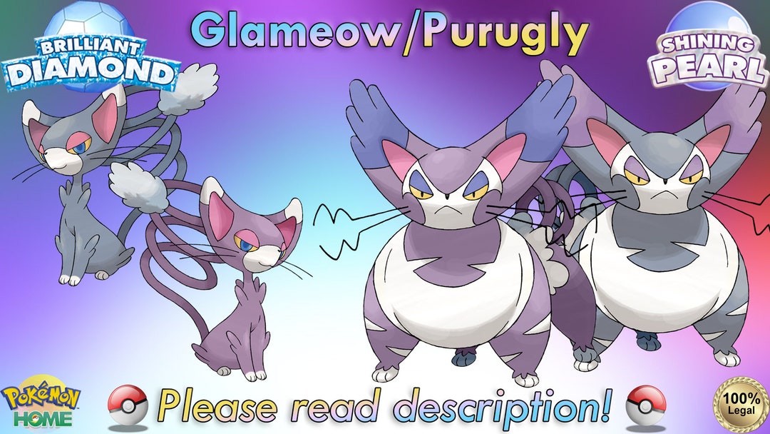 Shiny/non-shiny Glameow/purugly 6IV Brilliant - Etsy
