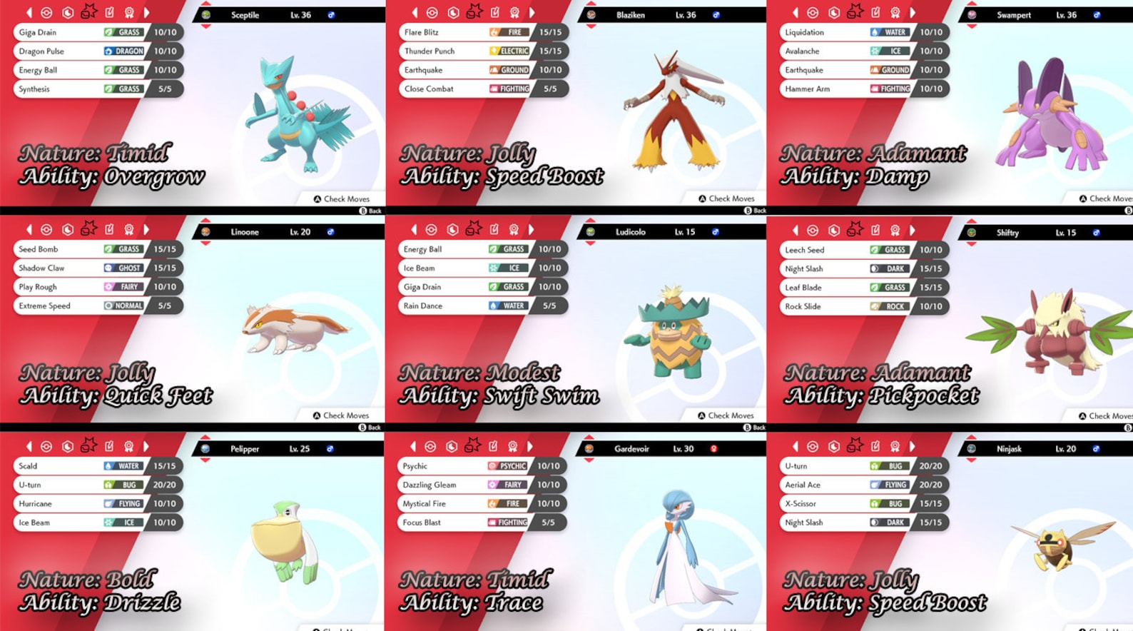 Shiny Generation 3 Pokemon Sword/Shield Switch Fast | Etsy