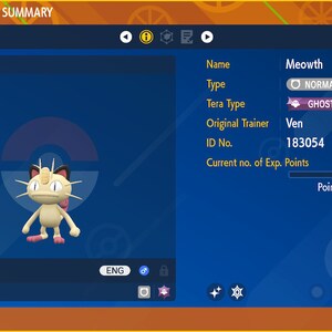Shiny/non-shiny Meowth/persian 6IV Pokémon Scarlet/violet 100% Legal - Etsy