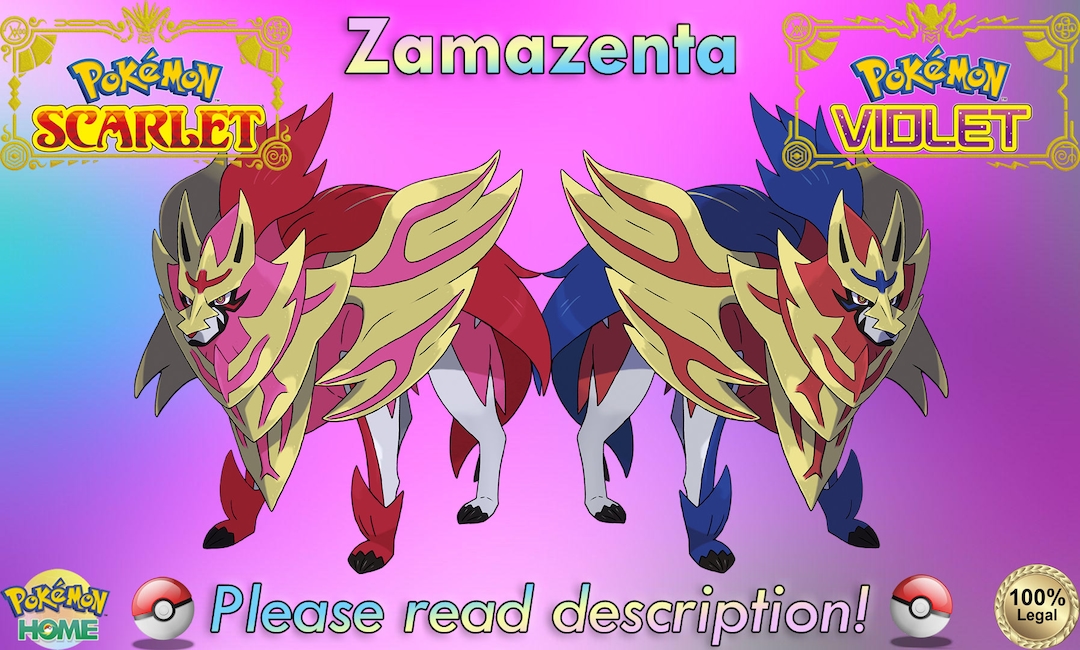 Shiny/non-shiny Zamazenta 6IV Pokémon Scarlet/violet 100% - Etsy
