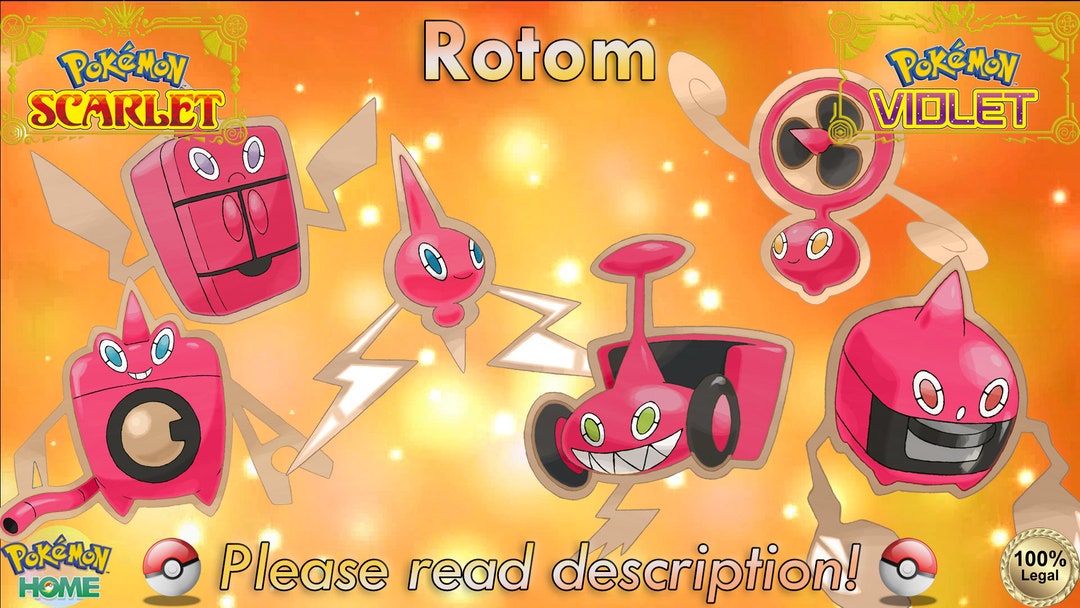 Shiny/non-shiny Rotom Fan/frost/heat/mow/wash 6IV Pokémon - Etsy